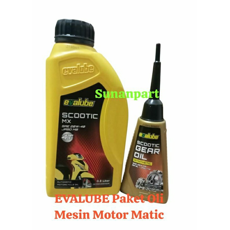 Jual EVALUBE PAKET OLI MESIN MOTOR MATIC EVALUBE SCOOTIC MX SAE 20W-40 ...