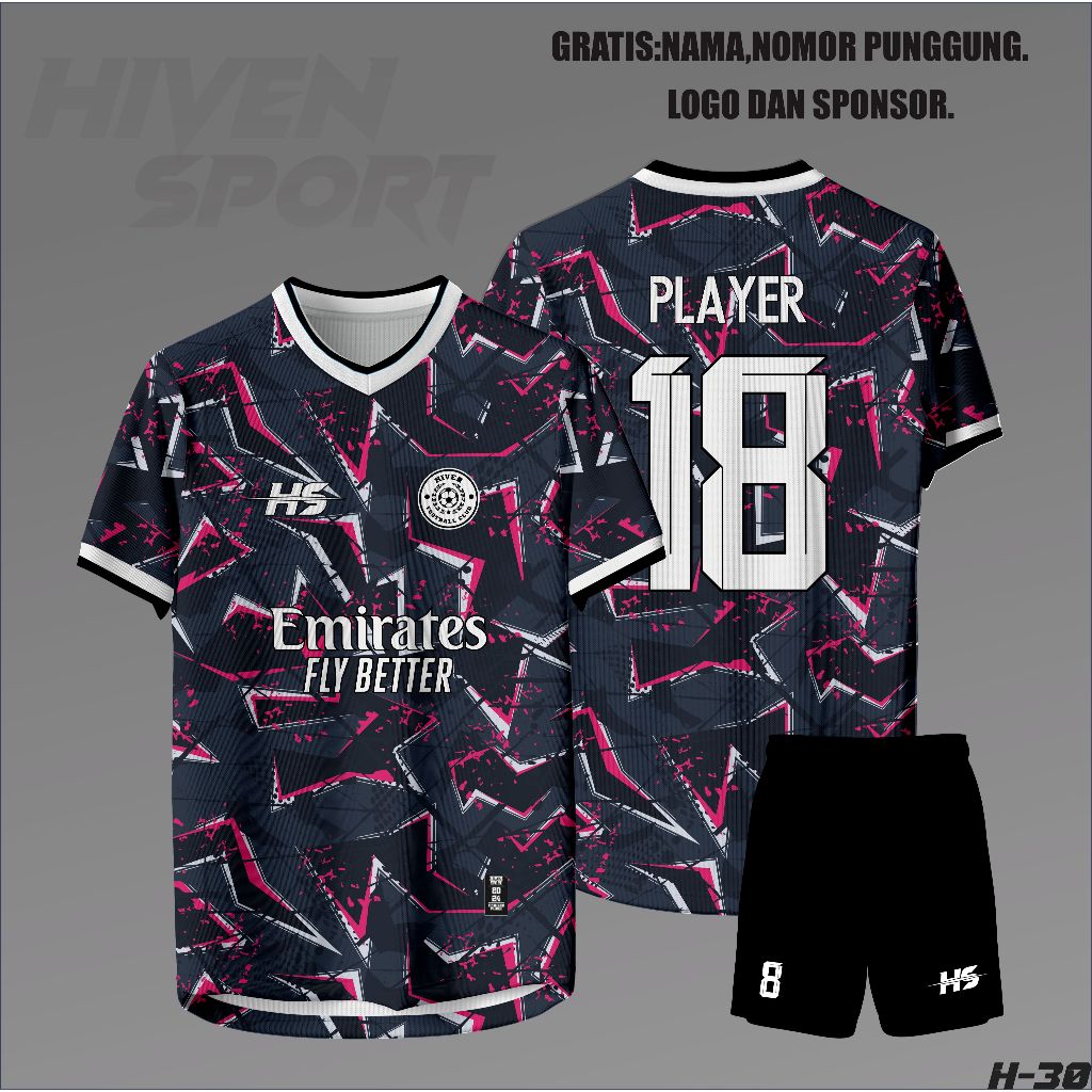 Jual Jersey Futsal / Sepak Bola Printing custom nama nomor punggung ...