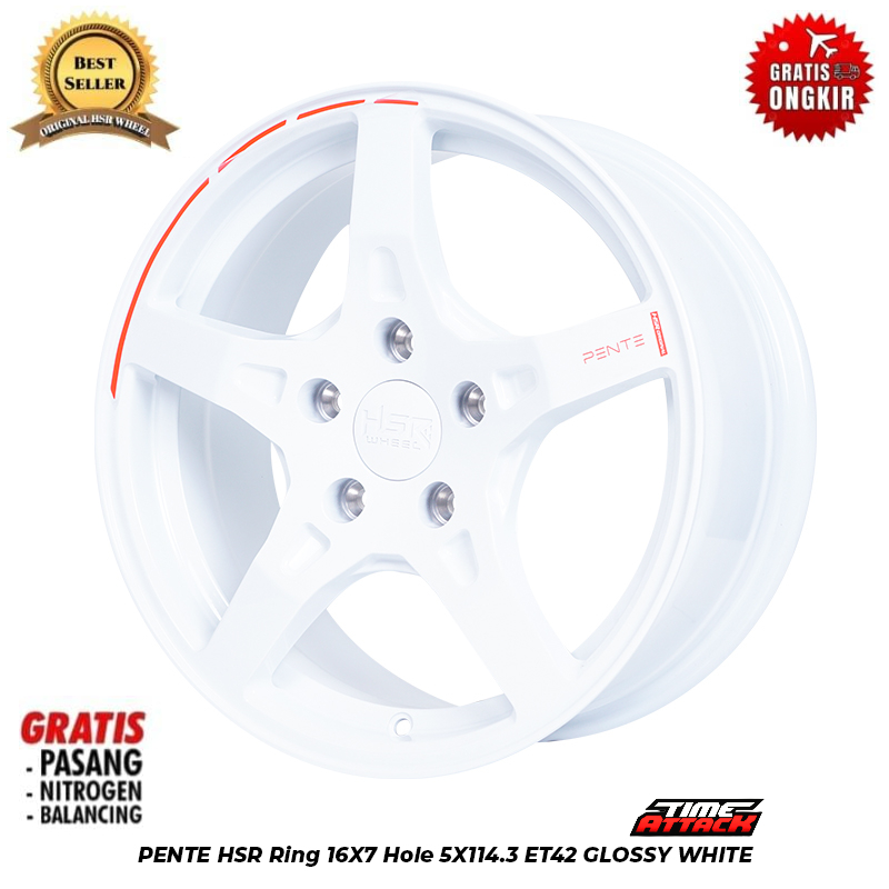 Jual Velg Racing Warna Putih Merk HSR Pente R16 Cocok Untuk Mobil Suzuki Ertiga | Shopee Indonesia