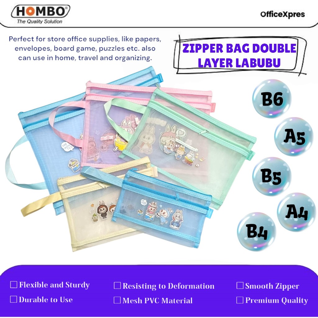 Jual Map Zipper Sleting Sekat Jaring / Ziper Bag Double Space / Map ...