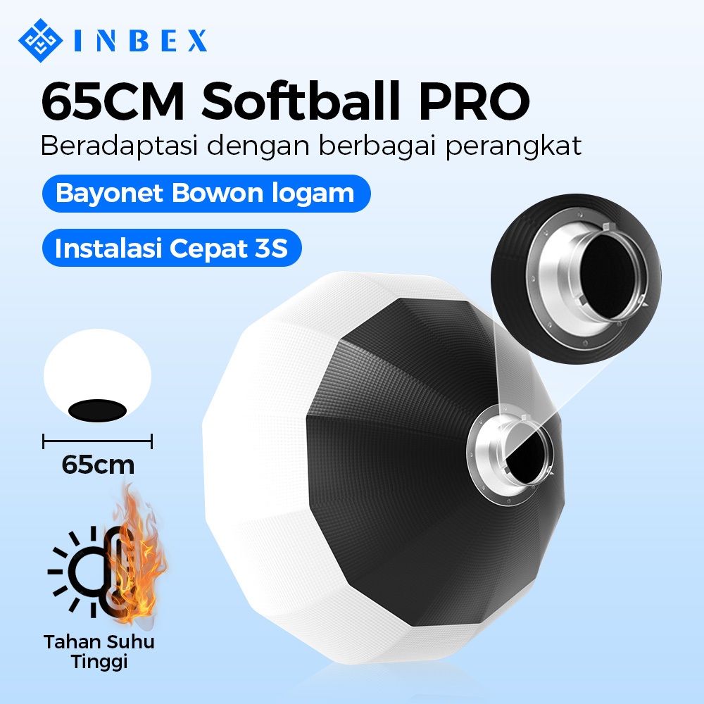 Jual INBEX Softbox Logam Lighting Studio Photography Light Ball Soft ...