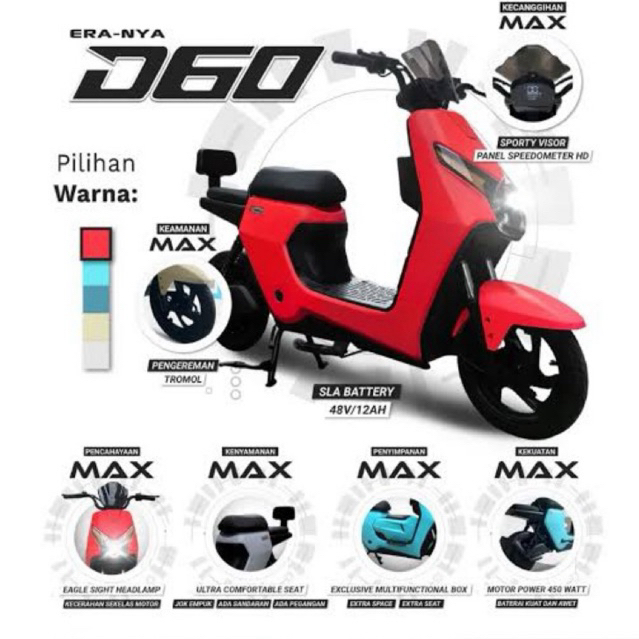 Jual SEPEDA LISTRIK UWINFLY D60 TERBARU!!! | Shopee Indonesia