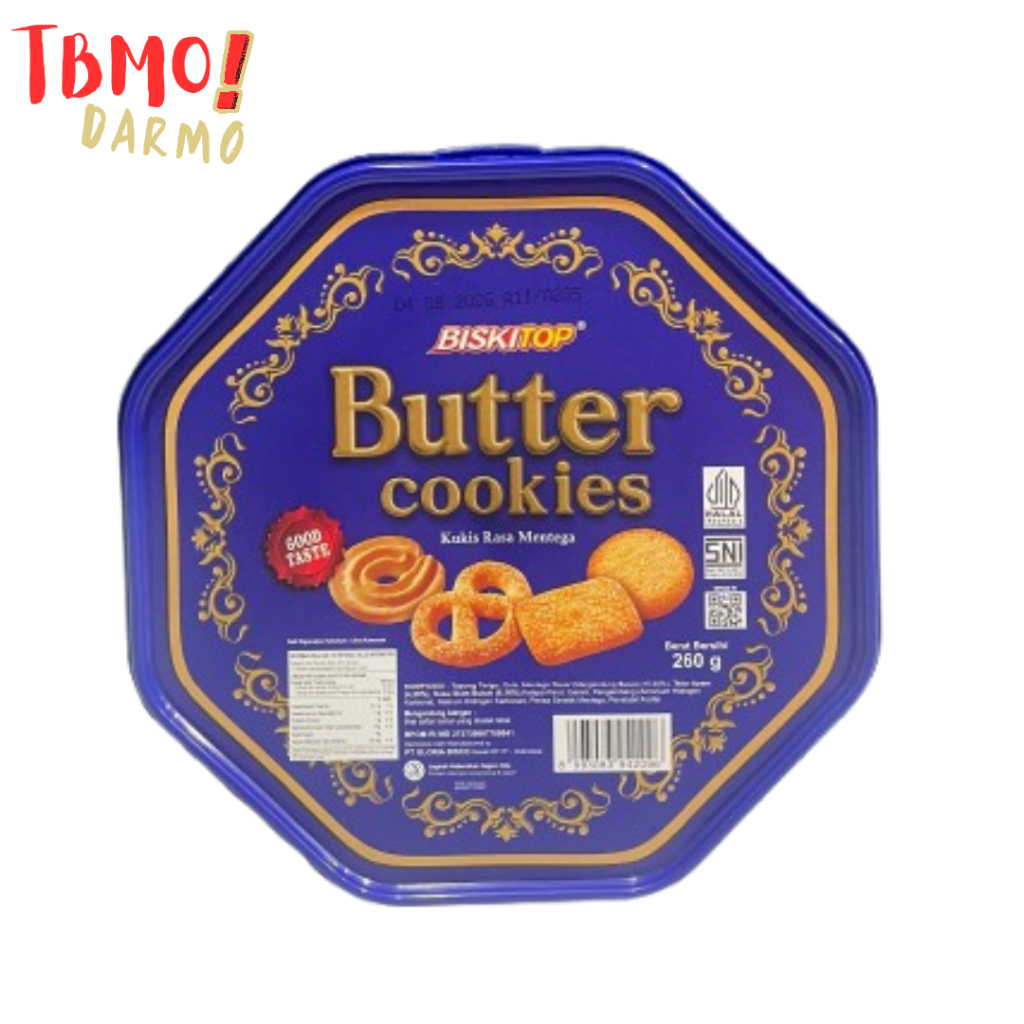 Jual TBMODARMO BISKITOP BUTTER COOKIES SEGI DELAPAN 260 GR | Shopee ...