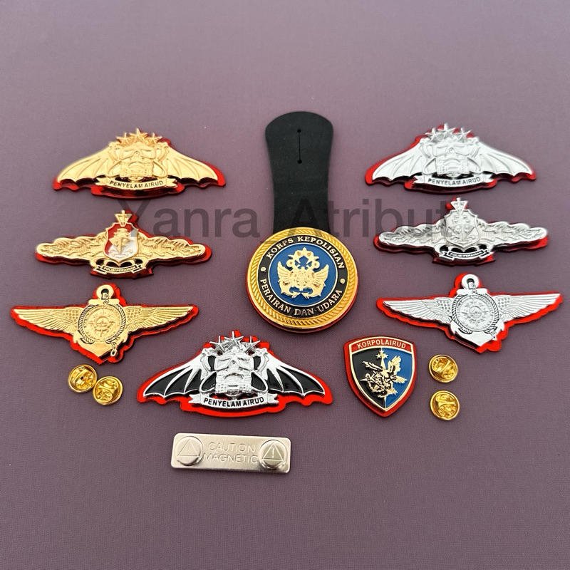 Jual Pin Roda Polairud / Wing Bahari Perwira / Penyelam Airud / Sar ...