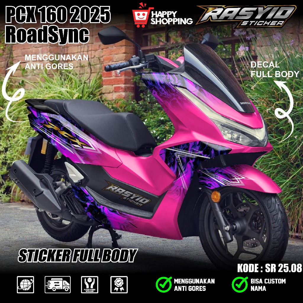 Jual COD Sticker Decal Full Body Honda PCX 160 RoadSync 2025 Decal ...