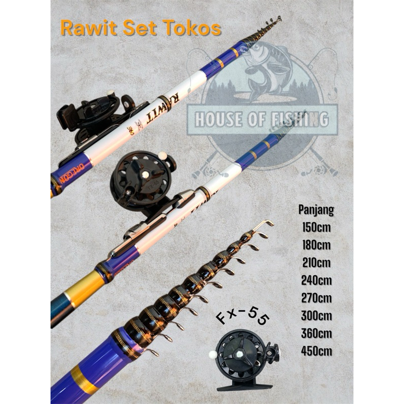 Jual Sepaket Joran Tegek Set Kolong Oregon Rawit Ruas Pendek Bahan ...