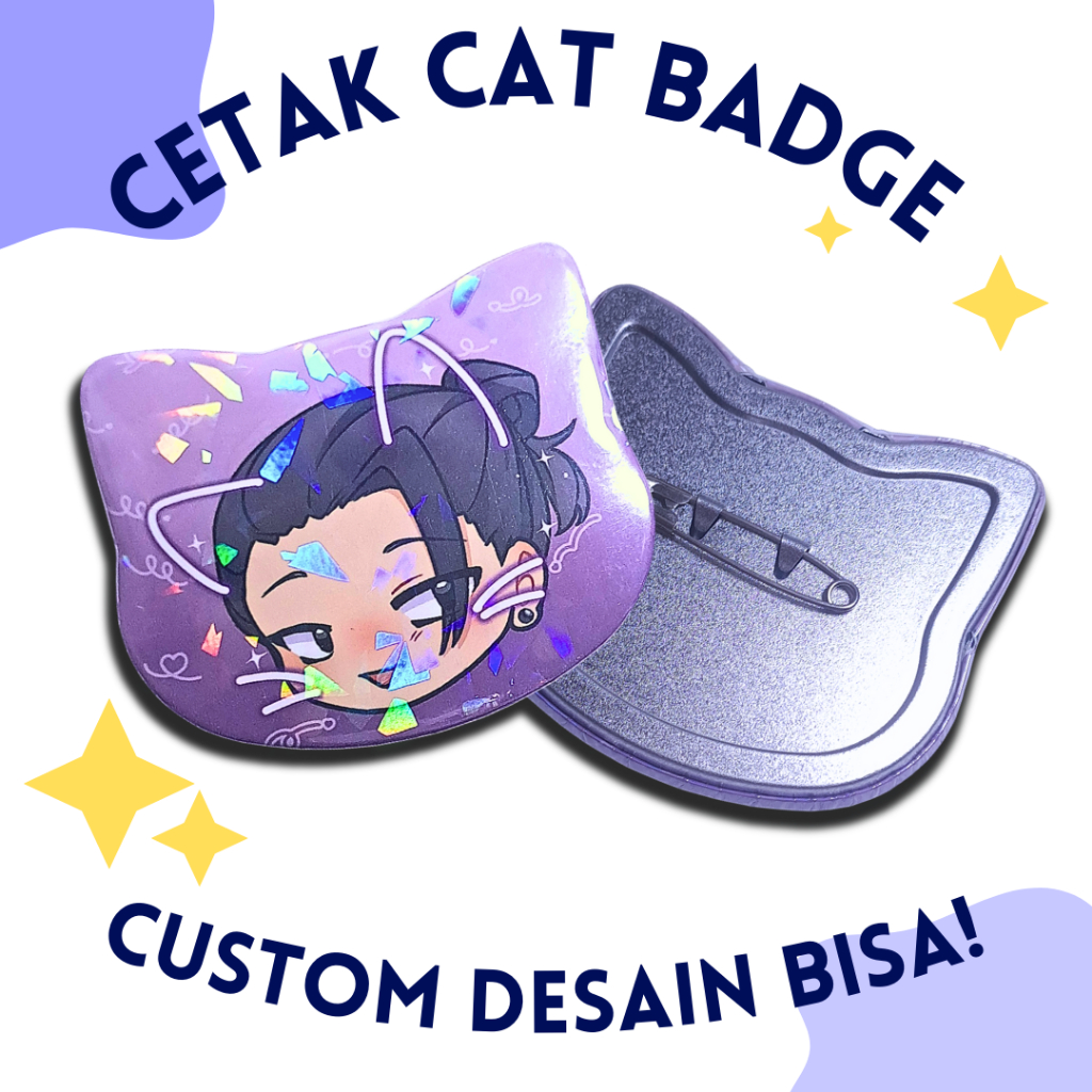 Jual Cetak Cat Badge || Minimum 40pcs || CUSTOM Button Pin (Badge ...