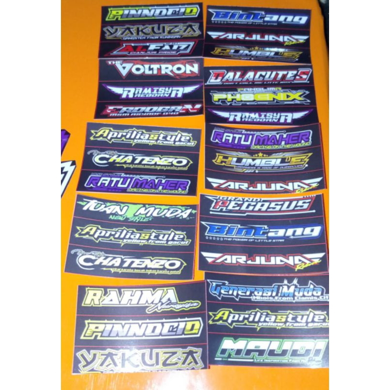 Jual stiker nama julukan bus miniatur campuran isi 20 stkr | Shopee ...