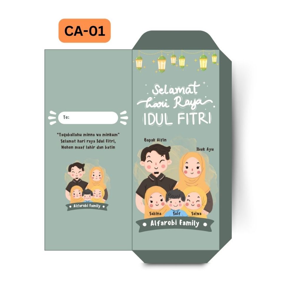 Jual Amplop Lebaran Custom Nama, Isi 20Pcs Ukuran Panjang | Shopee ...