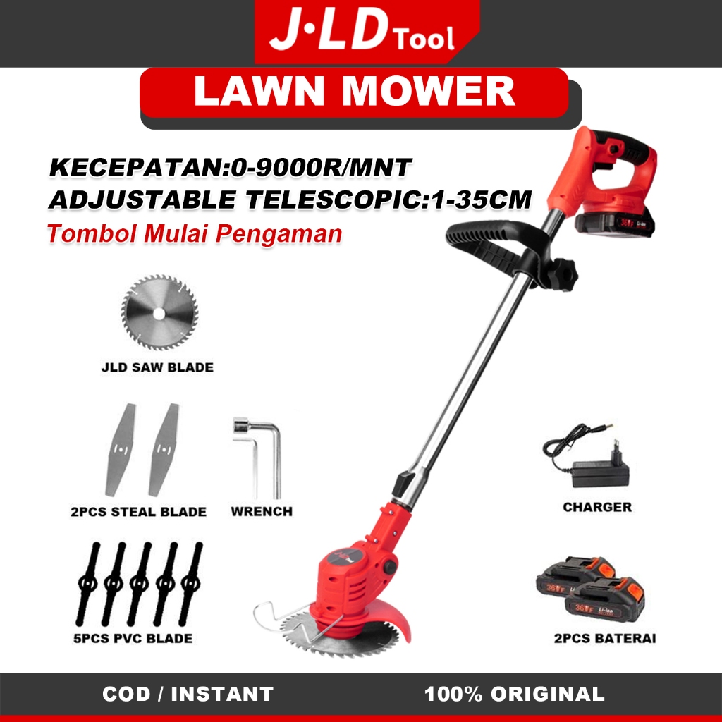 Jual JLD Mesin Potong Rumput pemangkas rumput listrik Lawn Mower Mesin ...