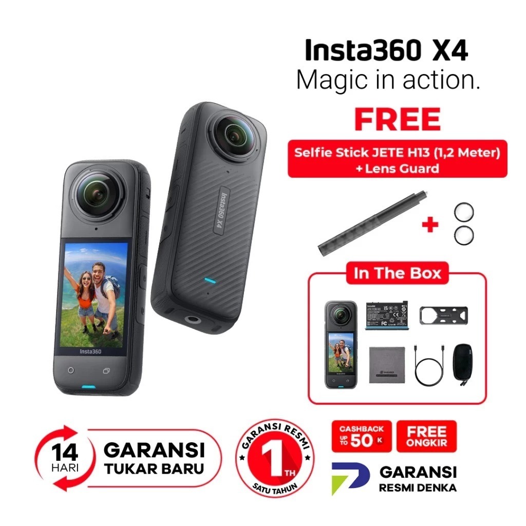 Jual Insta360 X4 Ultimate 8K 360 Action Cam Insta 360 ONE X4 Action Camera - Garansi Resmi 1 ...