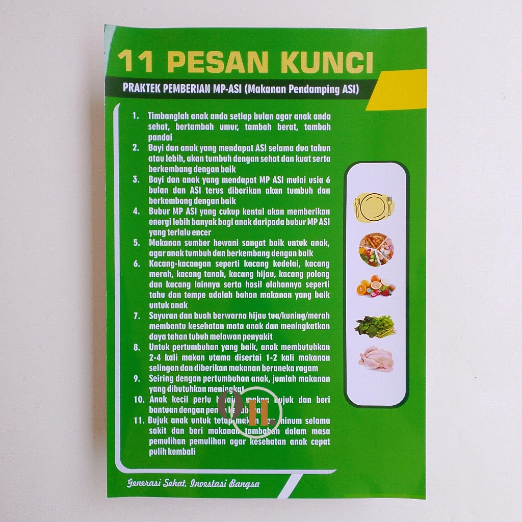 Jual Poster 11 kunci pemberian MP-ASI - Poster makanan pendamping ASI ...