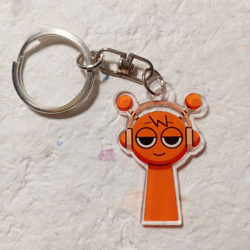Jual ganci akrilik Sprunki Oren / keychain gantungan kunci Sprunki Oren ...