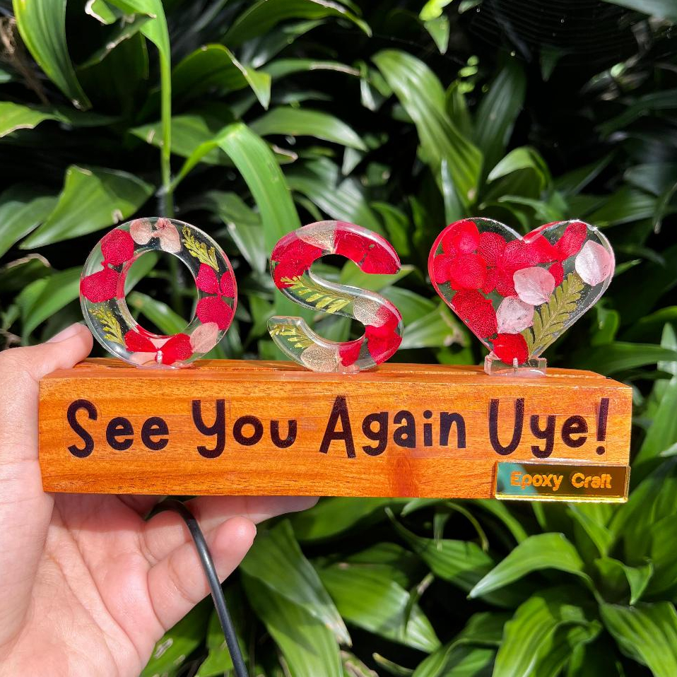 Jual EPOXY.CRAFT Lampu Tidur Custom Nama Resin Hias Bunga | Hadiah ...