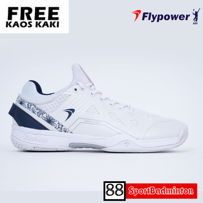 Jual Flypower HRUSANGKALI WHITE/BLUE NIGHT - Sepatu Badminton Original ...