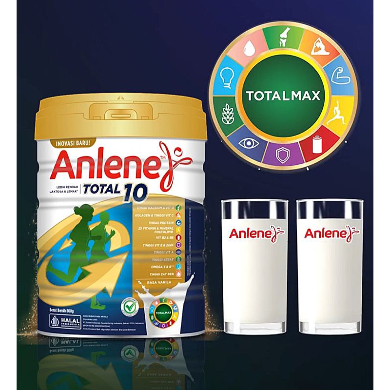 Jual ANLENE TOTAL 10 400gr 800gr VANILLA EXP DESEMBER 2025 | Shopee ...