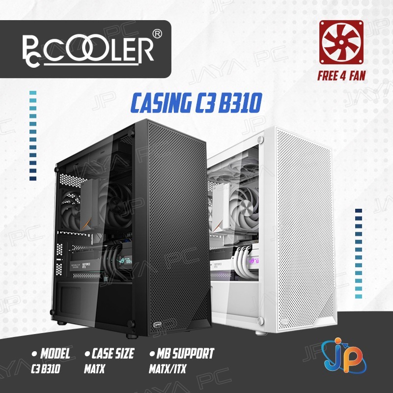 Jual PCCOOLER C3 B310 Case - Tempered Glass Casing | Shopee Indonesia