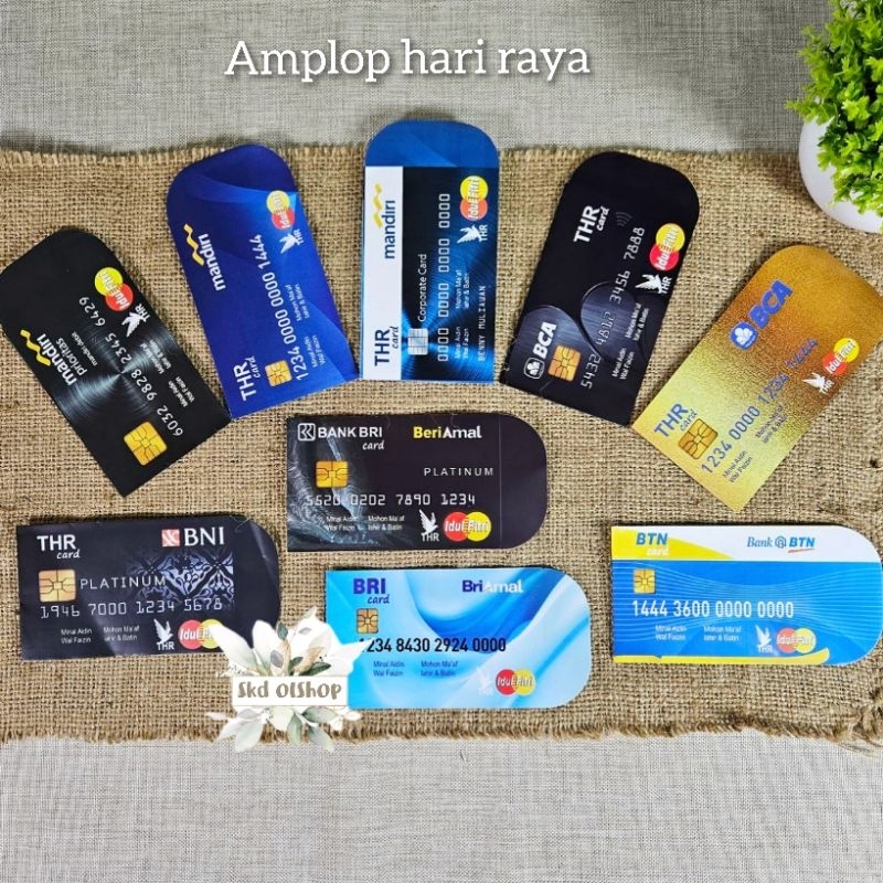 Jual Amplop lebaran Ampau lebaran gambar ATM HK ukuran medium isi 10 ...