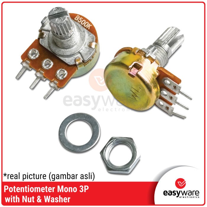 Jual Potensio Mono Potensiometer 1K 1M Ohm WH148 B1K B2K B5K B10K B20K ...