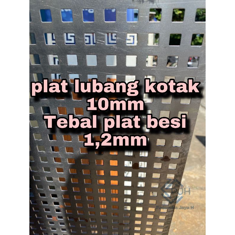 Jual Plat lubang kotak 10mm , tebal plat besi 1,2mm. plate perforated ...