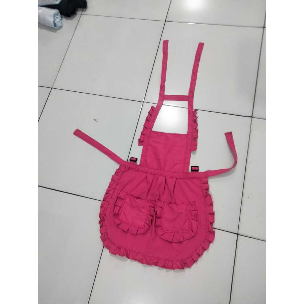 Jual apron barista anak GRATIS BORDIR NAMA celemek penghalang noda ...