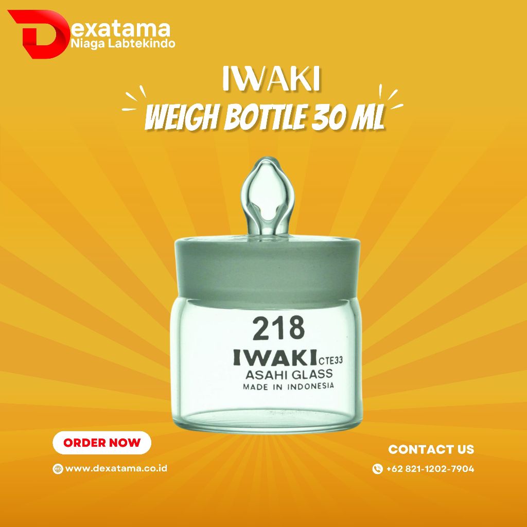 Jual Botol Timbang / Weighing Bottle 30 ml WEIGHBT40-40 | Shopee Indonesia