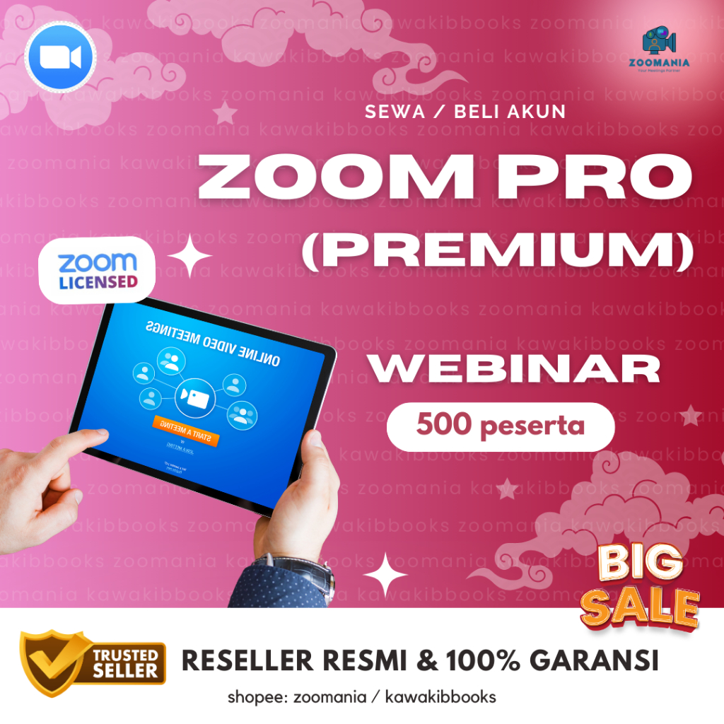 Jual Zoom Webinar 500 Peserta Harian Mingguan Bulanan | Shopee Indonesia