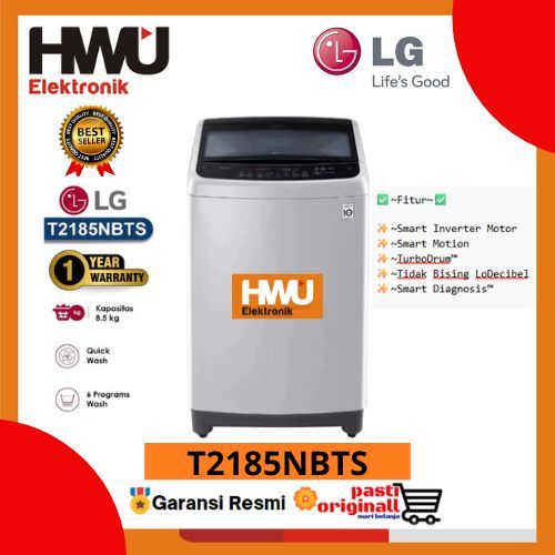 Jual LG T2185NBTS MESIN CUCI 1 TABUNG 8,5 KG TOP LOADING WASHER T2185 ...