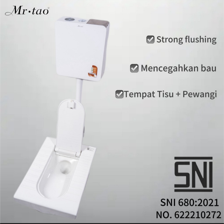 Jual MR TAO | Kloset Jongkok Aromatic Water Tank Set (Tempat Tisu + Pewangi) | Shopee Indonesia