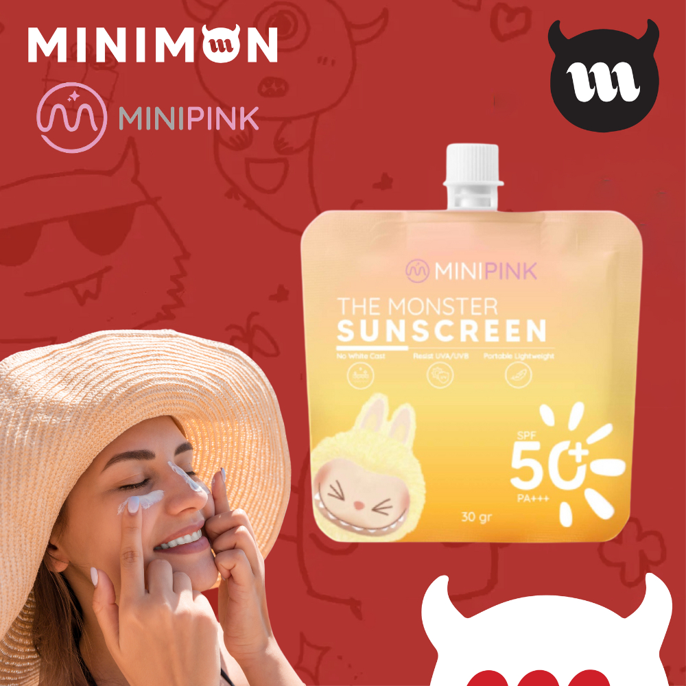 Jual [MINIMON] Labubu The Monster Sunscreen SPF50+ Mini 30g Face Body ...