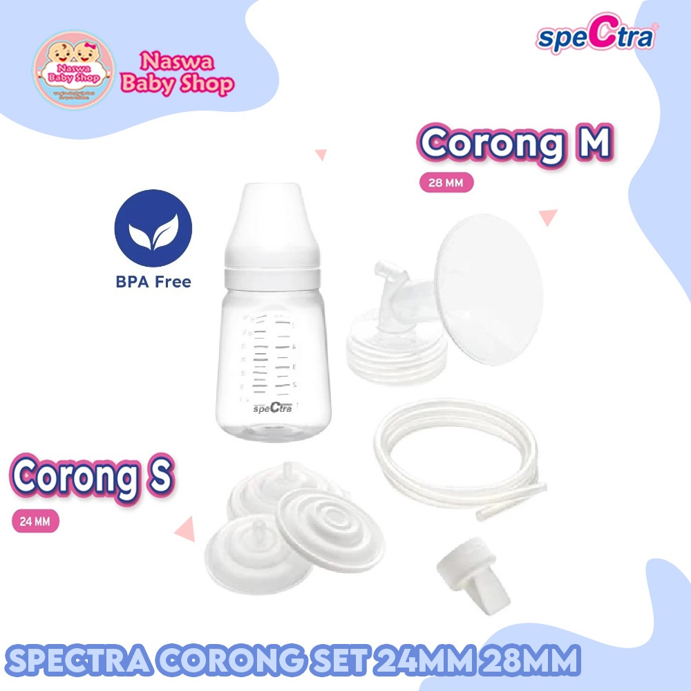 Jual Spectra Corong Set Pompa ASI + Botol Susu 24mm 28mm Size S | M | Shopee Indonesia
