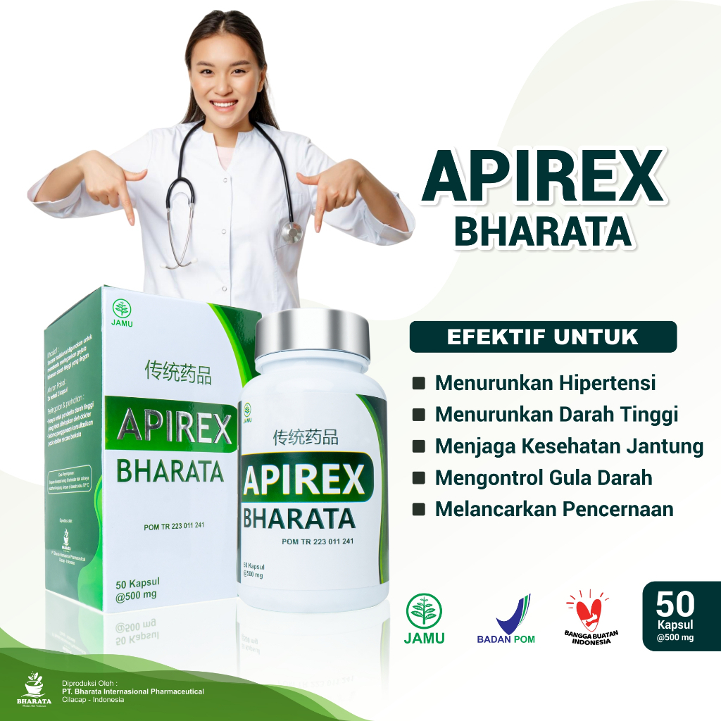 Jual Obat Hipertensi & Vertigo Apirex Bharata – Menurunkan Darah Tinggi ...