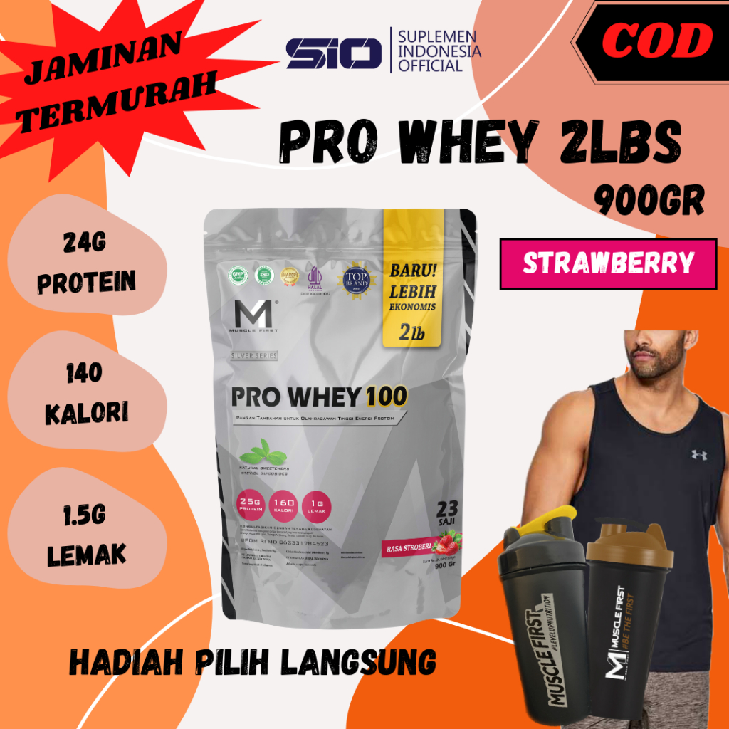 Jual MUSCLE FIRST PRO WHEY 100 2LBS 2 LB M1 SUSU WHEY PROTEIN CONCENTRATE 900GR | Shopee Indonesia