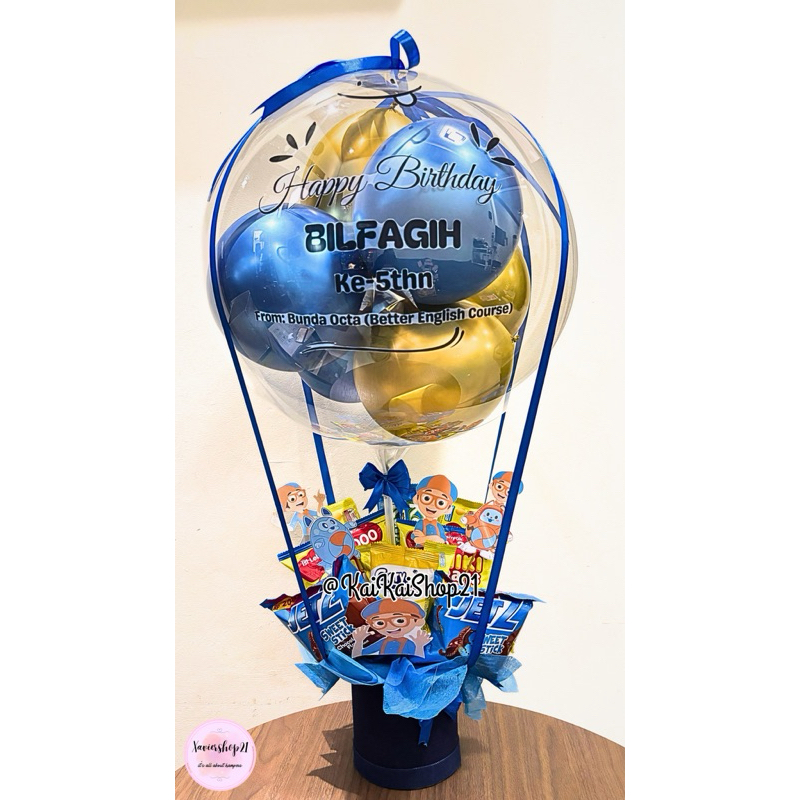 Jual Buket Balon PVC/ Balon Snack Dengan Topper (Bebas Request Tema ...