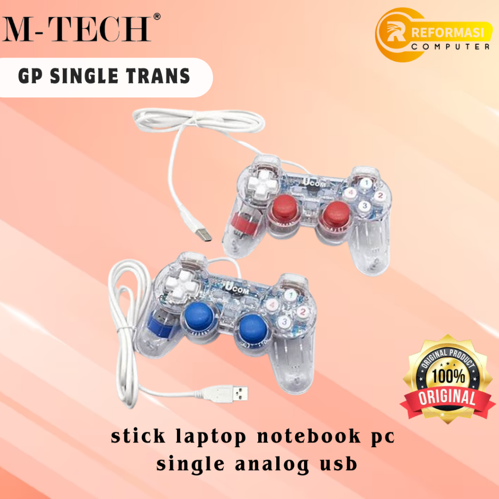 Jual M-TECH Joystick / Gamepad / Stick Transparan Laptop PC Single ...