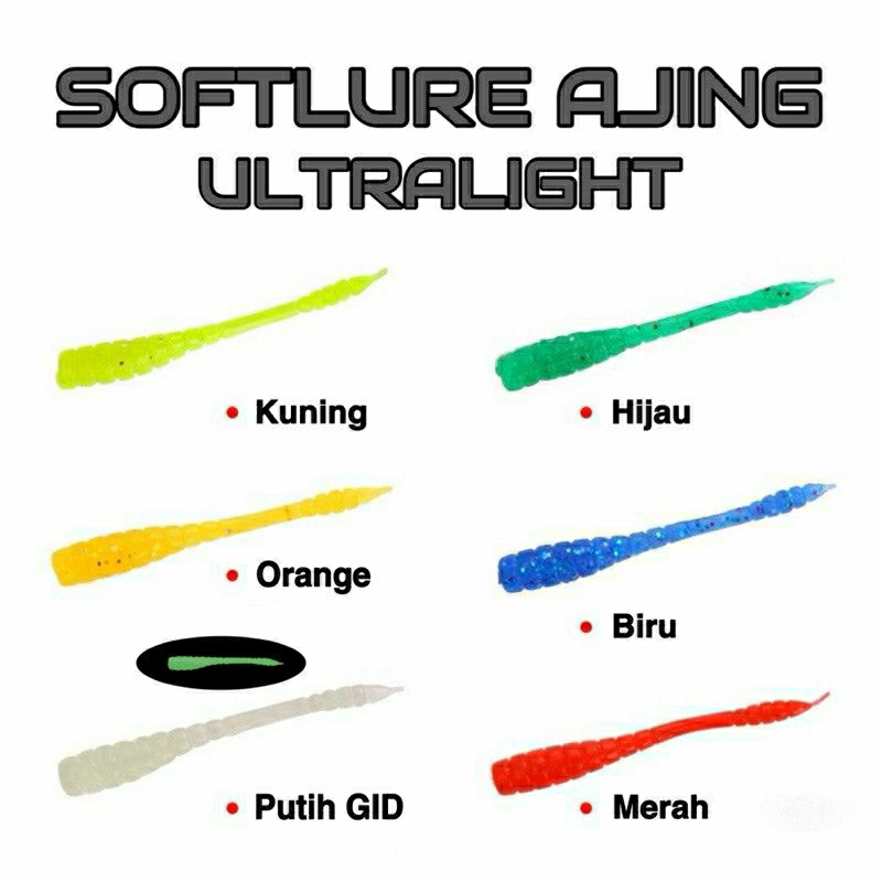 Jual Softlure ajig atau micro softlure untuk rangkaian carolina, ajig ...