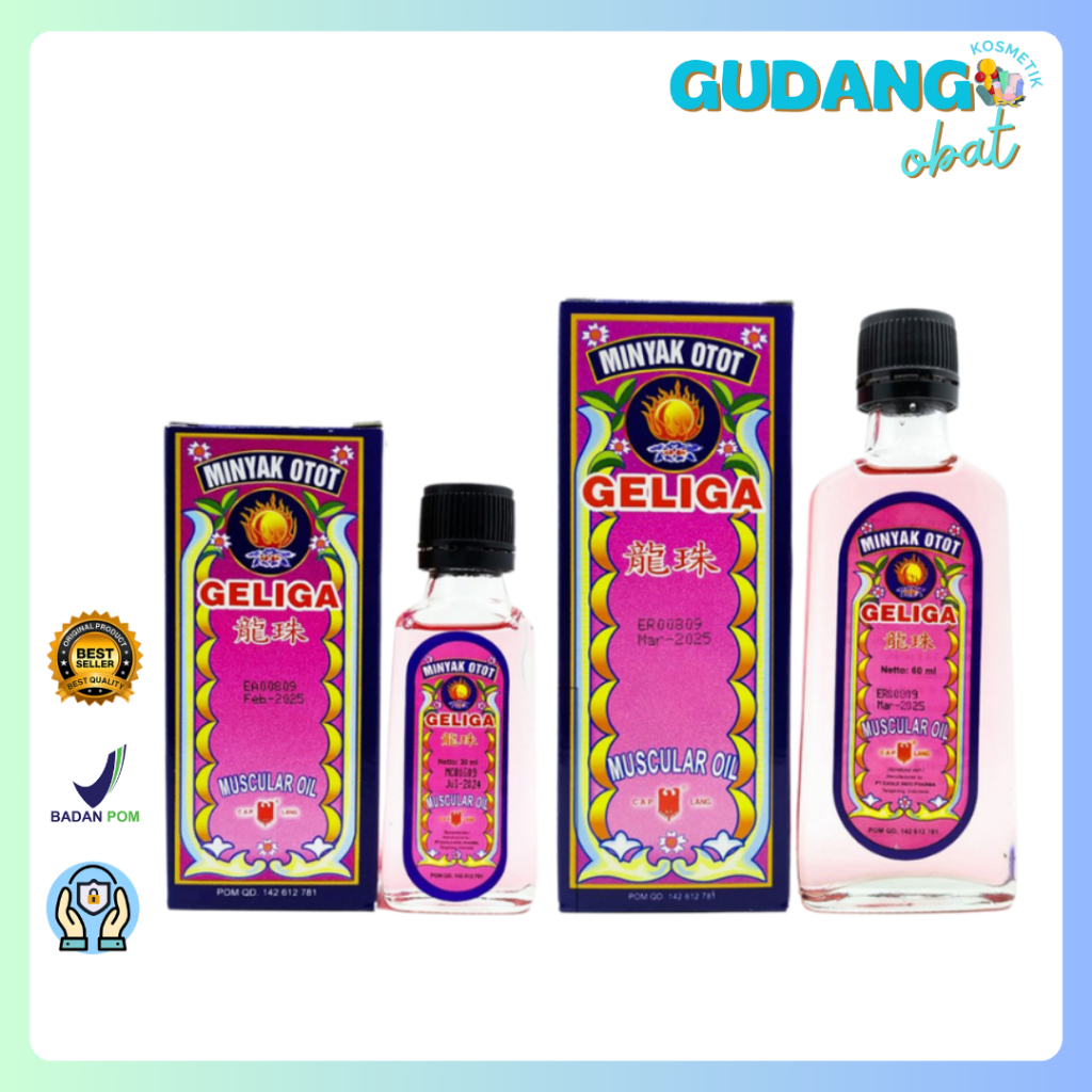 Jual Geliga Minyak Otot 60 ml , Geliga Minyak Otot 30ml | Shopee Indonesia