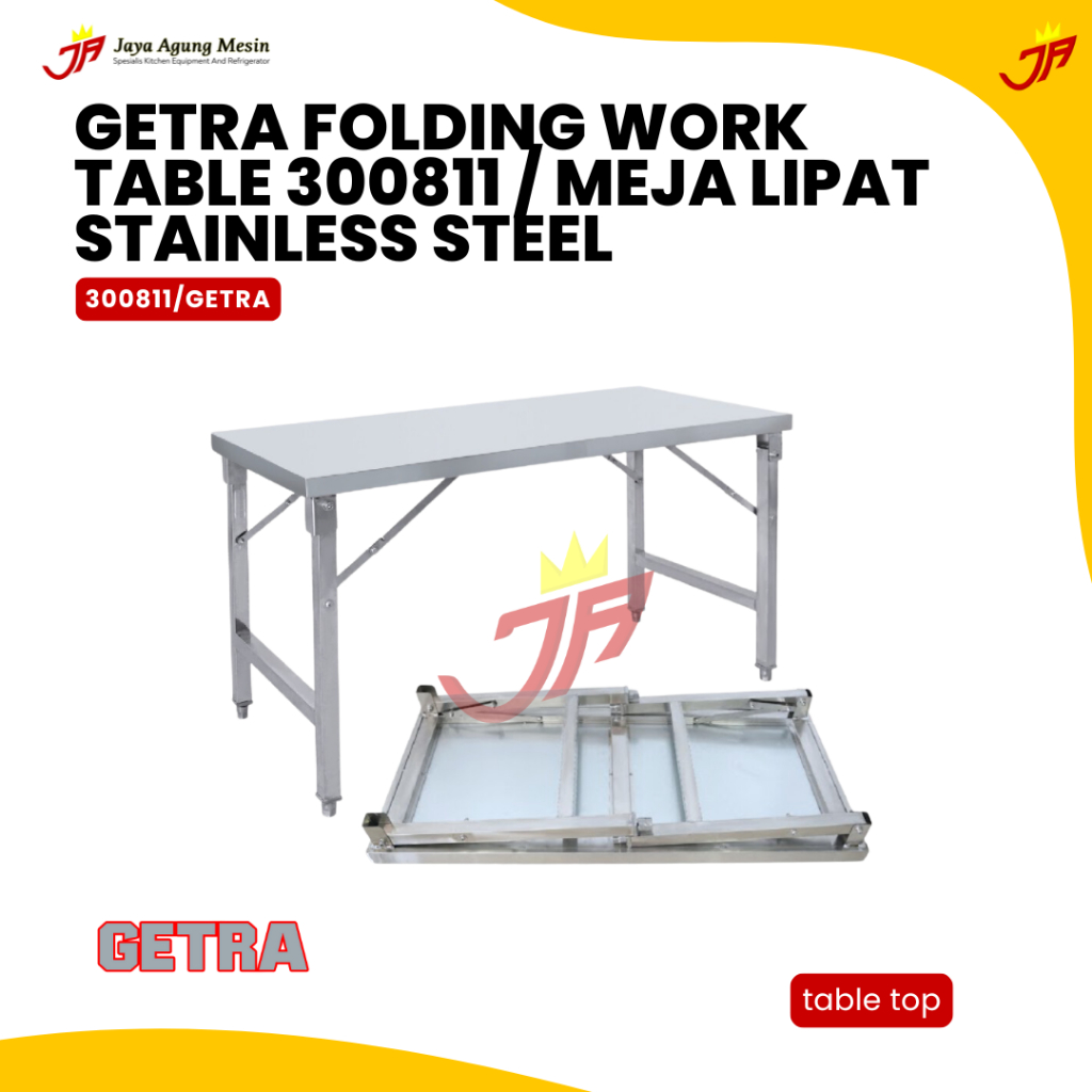 Jual GETRA Folding Work Table 300811 / Meja Lipat Stainless Steel ...