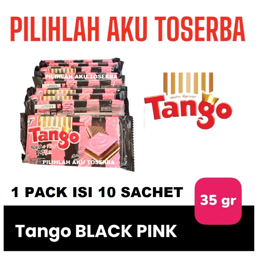 Jual Tango Wafer BLACK PINK 35 gr - (HARGA 1 PACK ISI 10 SACHET ...