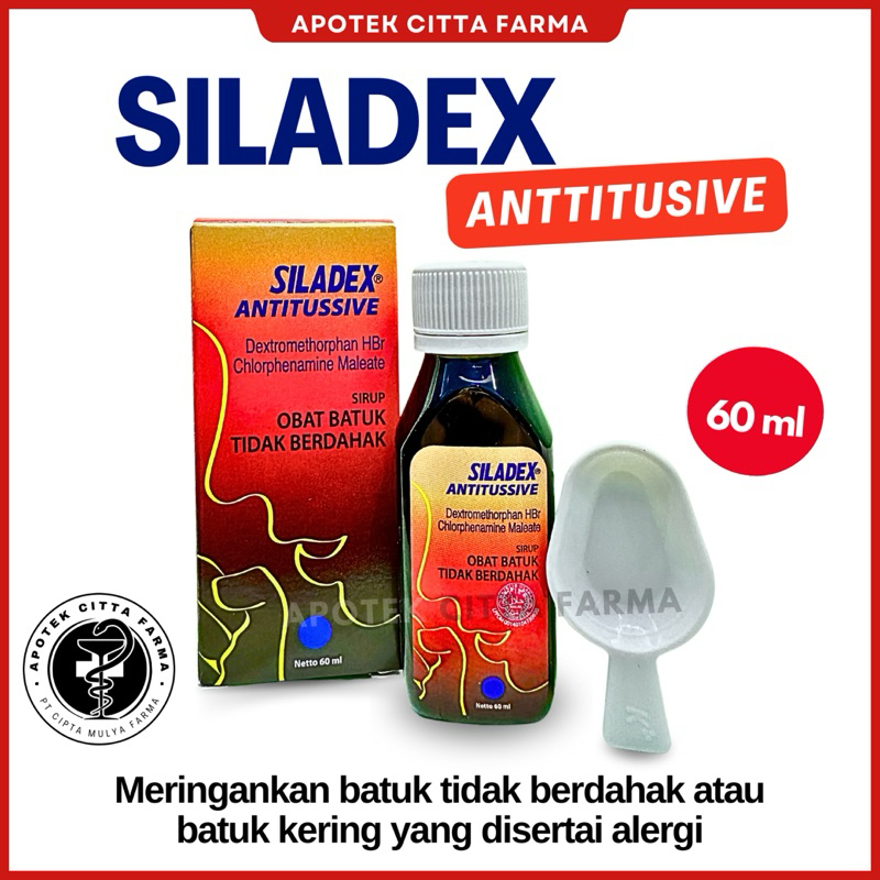 Jual SILADEX ANTITUSSIVE Sirup 60 ml - Meredakan Batuk Tidak Berdahak ...