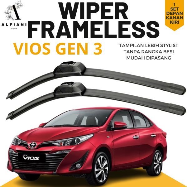 Jual WIPER VIOS GEN 3 DEPAN SATU SET KANAN DAN KIRI TANPA RANAKA BESI ...