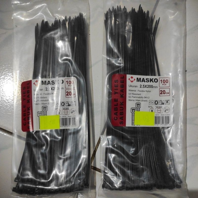 Jual KABEL TIES MASKO 2,5 x 200mm (20cm) | Shopee Indonesia