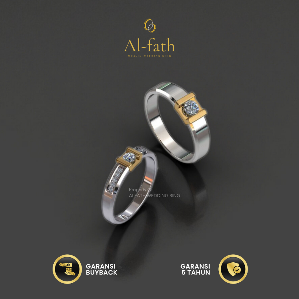 Jual Cincin Nikah Couple Lamaran Platinum Pasangan Tunangan Kawin ...
