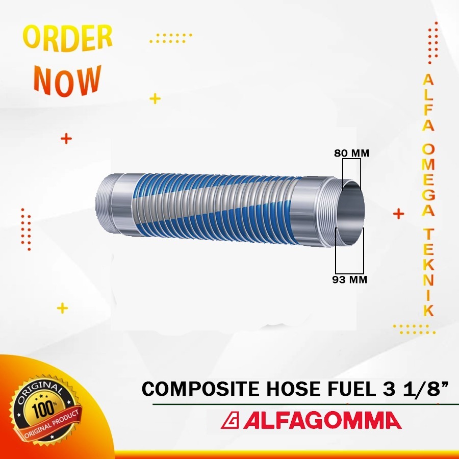 Jual SELANG COMPOSITE FUEL OIL 3 1/8 INCH ALFAGOMMA HOSE KOMPOSIT ...