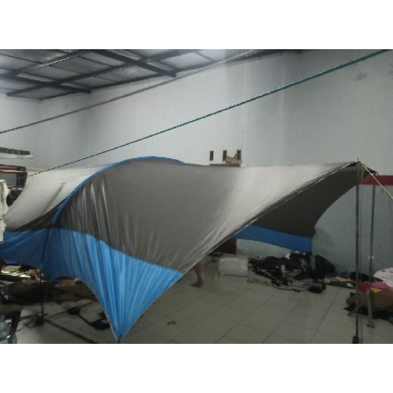 Jual flysheet camp tenda doom ukuran 3,8x6 dan bentuk bahan wp | Shopee ...