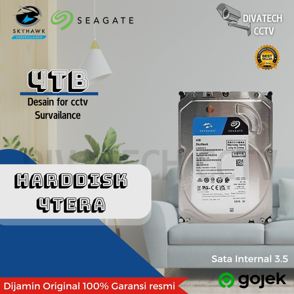 Jual Hardisk Cctv 4TB Skyhawk 3.5 Sata Bergaransi Resmi /HDD 4 TERA ...