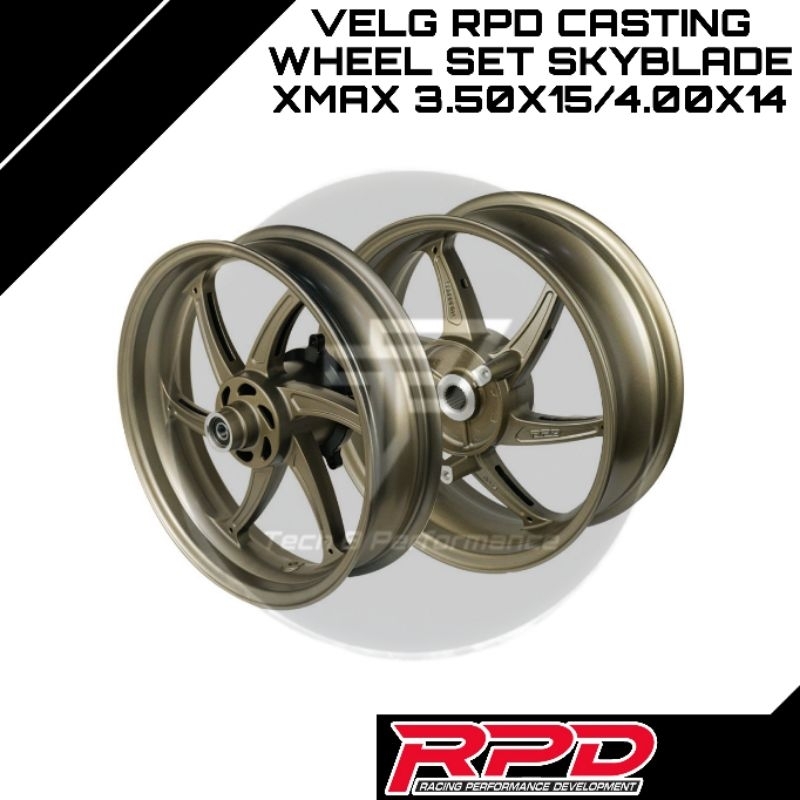 Jual Velg RPD Casting Wheel Set Skyblade XMAX 3.50x15/4.00x14 | Shopee ...
