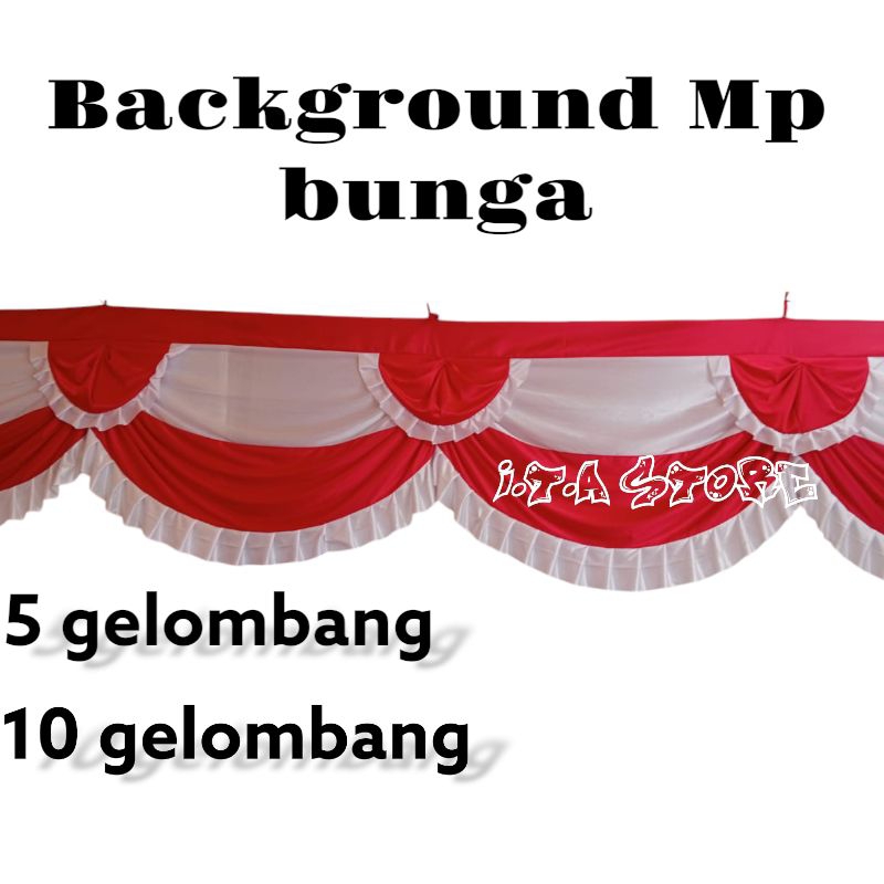 Jual bendera background merah putih bunga 10 gelombang | Shopee Indonesia