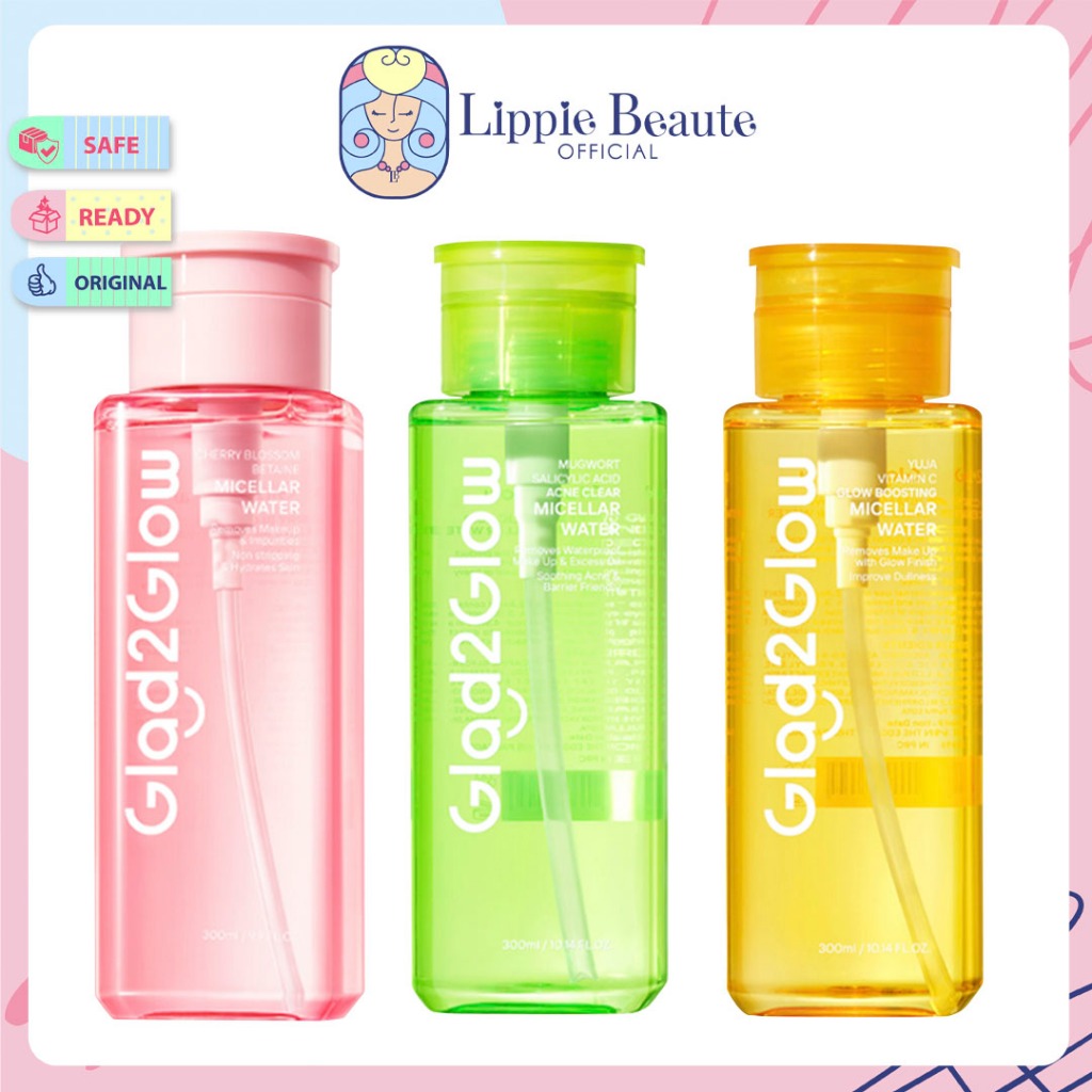 Jual GLAD2GLOW -G2G Cherry Blossom Betaine Micellar Water 300ML ...