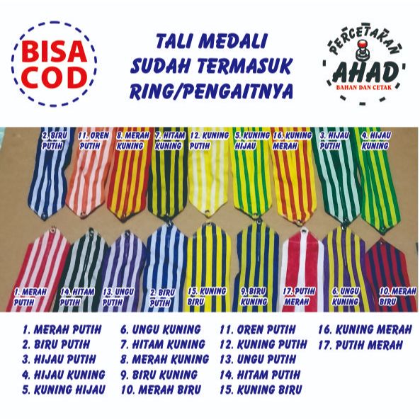 Jual Tali medali sudah ada ring / pengaitnya tali mendali | Shopee ...